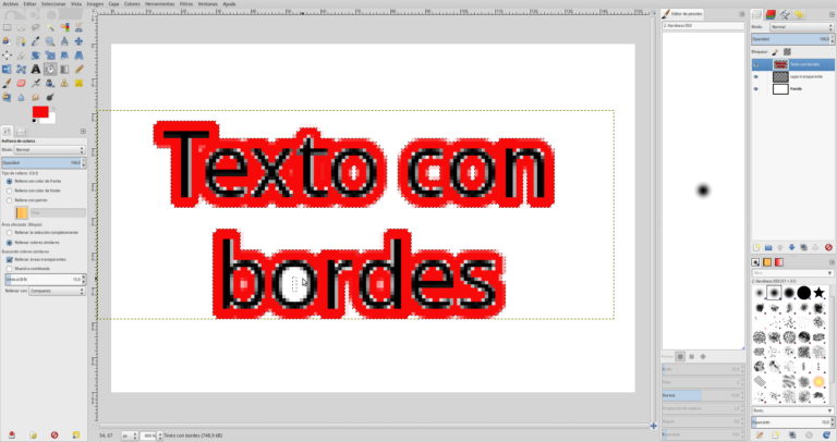 Freak Spot - bordes en texto