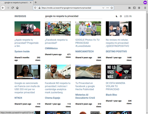YouTube con privacidad: con Invidious