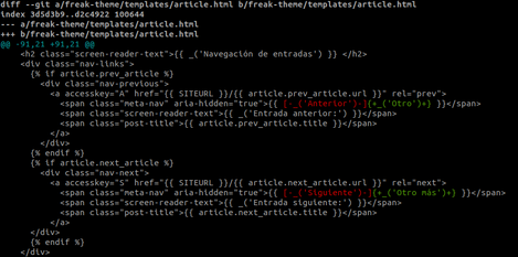 diff-highlight: un mejor diff para Git